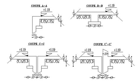 2d design of different corners formwork details in autocad drawing cad