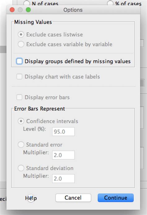 I Dont Have The Option To Display Error Bars On Bar Graph Rspss