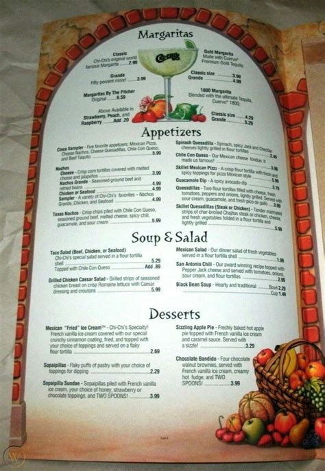 Chi Chis Menu 1991 Rnostalgia
