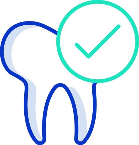 A Tooth With A Tick And A Check Mark 53428454 Vector Art At Vecteezy