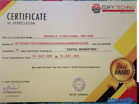 Deepika G On Linkedin 2⃣0⃣2⃣3⃣internship