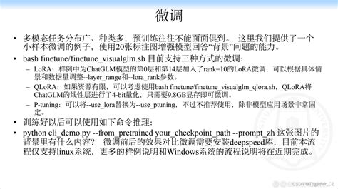 《visualglm 6b的原理与微调》资料学习分享visualglm原理 Csdn博客