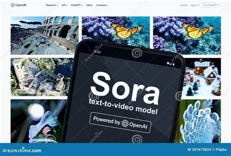 Openai Sora Generative Artificial Intelligence Text To Video Model Editorial Stock Image