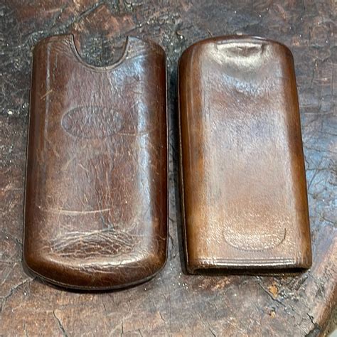 Small Leather Case Embossed Fickle International Antiques