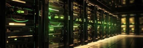Premium AI Image Server Room Technology And Data Storage Capabilities Generative AI