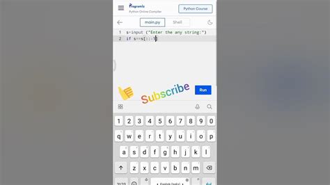 Palindrome Python Shorts Interviewquestion Viralshorts 🕵 Rlavanya Youtube