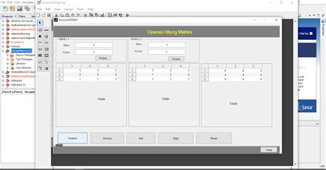 Operasi Matriks Menggunakan Gui Matlab