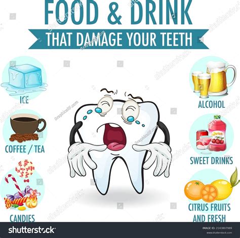 Diagram Showing Teeth Problem Illustration Stock Vector Royalty Free