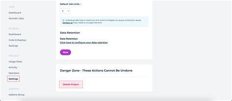 Deleting Projects Zyte