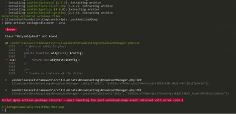 Php Error Trying To Use Ably Class Ablyablyrest Not Found Stack