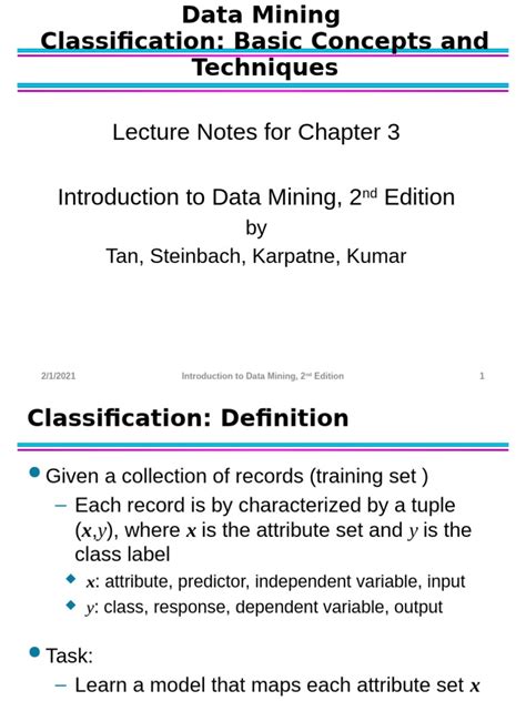 Data Mining Classification Techniques Pdf Statistical