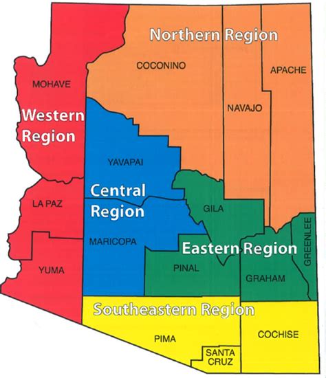 Arizona Regions Map