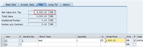 Solved Service Entry Sheetpartial Amount Sap Community