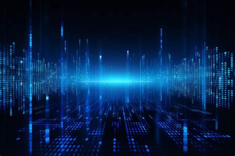 Premium Photo Blue Matrix Digital Background Abstract Cyberspace
