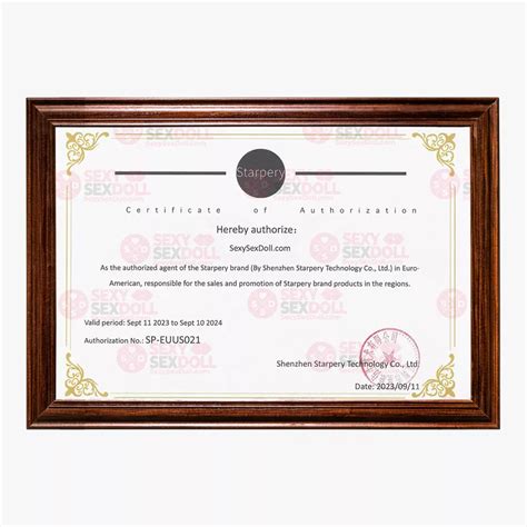Certificates Authenticity Guarantee For Authentic Sex Dolls SexySexDoll