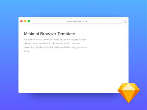 Minimal Browser Template Freebie Download Sketch Resource Sketch Repo