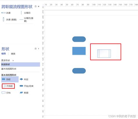 Viso流程图之子流程的使用 流程图中子流程怎么使用 Csdn博客