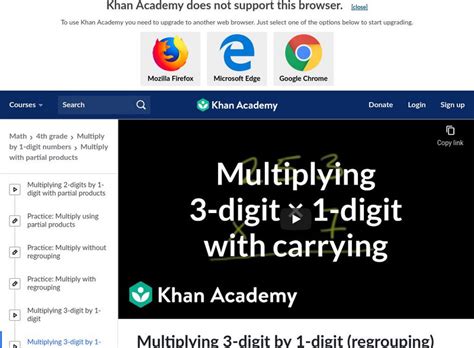 Khan Academy Multiply 3 Digit By 1 Digit Regrouping Instructional Video For 4th Grade