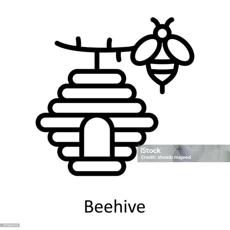 꿀벌 하이브 벡터 개요 디자인 그림입니다 흰색 배경의 기호 Eps 10 파일 0명에 대한 스톡 벡터 아트 및 기타 이미지 0명 개체 그룹 곤충 Istock