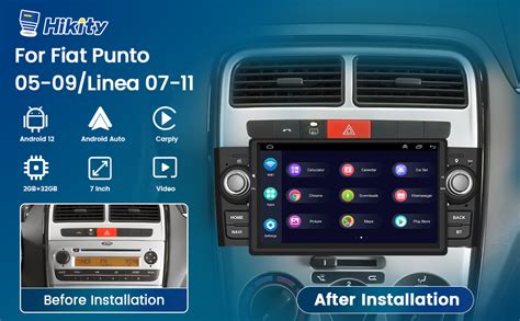 Hikity 7 Radio Coche Android Para Fiat Punto 2005 2009linea 2007