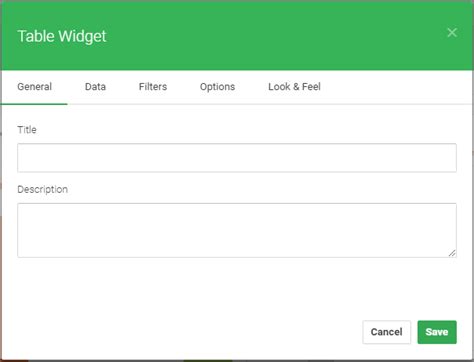 Table Widget Documentation