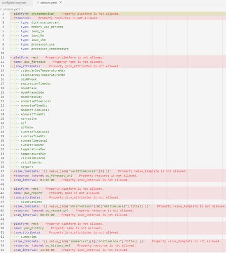 Configuration Sensors Yaml Errors Configuration Home Assistant Community