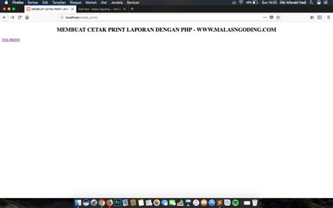 Membuat Cetak Print Laporan Dengan Php Malas Ngoding