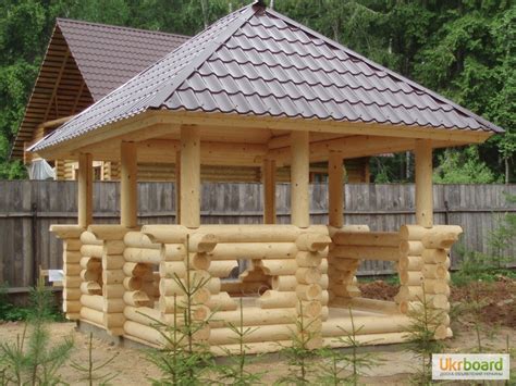 Деревяні будинки бесідки бані із дерева від виробника — Ukrboard Kyiv