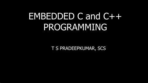 Embedded C Programming22 For Fdp Ppt