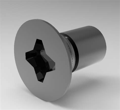 Autodesk Inventor 3d Cad Model Of Counter Flat Head Screw M1 6 Thousands Of Free Autocad Drawings