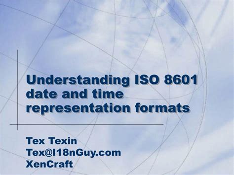 Ppt Understanding Iso 8601 Date And Time Representation Formats