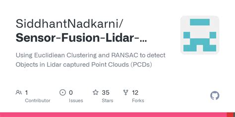 Github Siddhantnadkarnisensor Fusion Lidar Object Detection Using