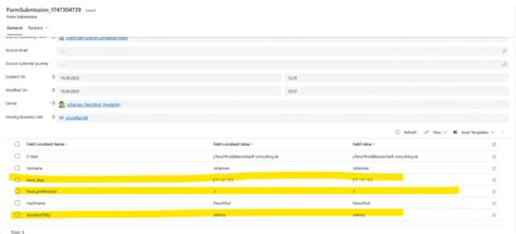 A First Look On Unmapped Fields In Event Registration Forms Johannes