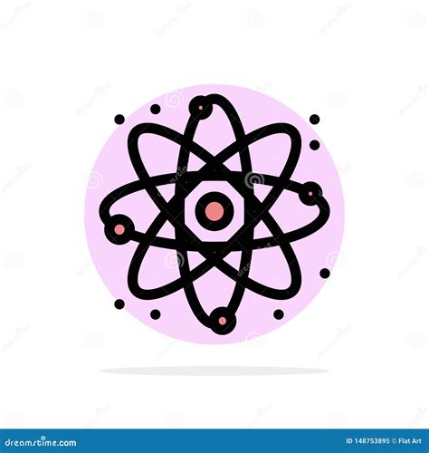 Physics React Science Abstract Circle Background Flat Color Icon Stock Vector Illustration
