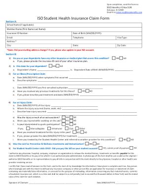 Fillable Online Api Isoa Sending Your PIP Claim Form Fax Email Print PdfFiller