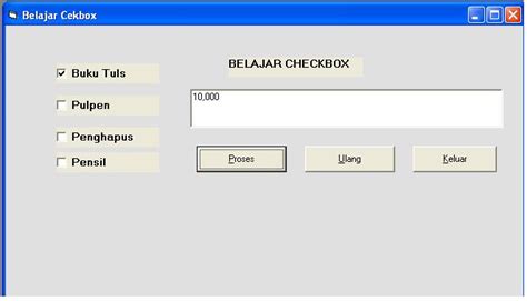 Belajar Membuat Checbox Di Visual Basic 60 Sandiawanirpan
