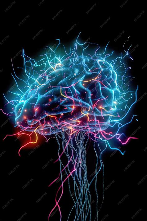 Premium Ai Image Fictional Glowing Brain Background With A Network Of Neural Connections