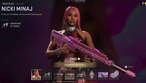 Call Of Duty X Nicki Minaj Nuevo Operador Y Cosméticos En Warzone Mwii