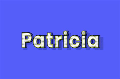 Patricia Name Dotted Pattern Font Premium Photo Rawpixel