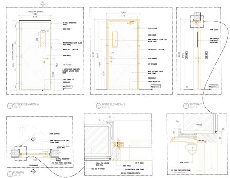 Fr Door Fire Rated Door Detail Drawing