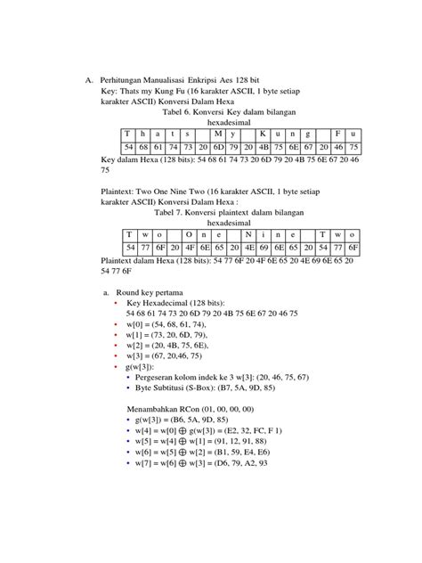 Perhitungan Manualisasi Algoritma Aes Pdf