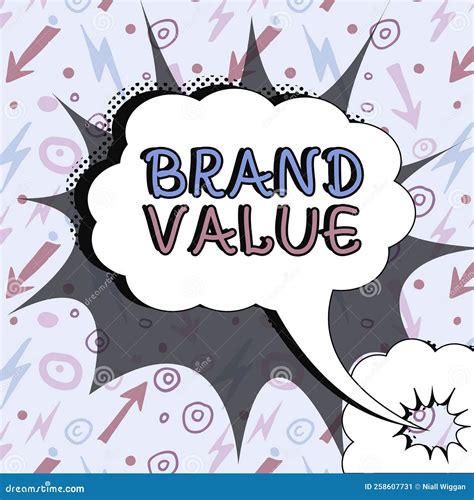 Sign Displaying Brand Value Concept Meaning Company Generates From