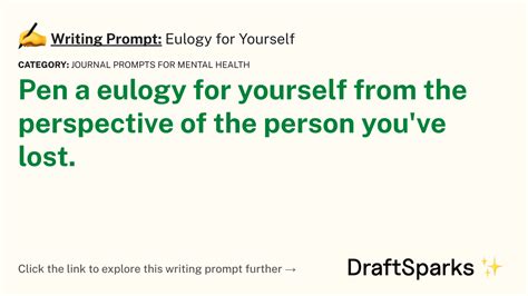 Writing Prompt Eulogy For Yourself DraftSparks