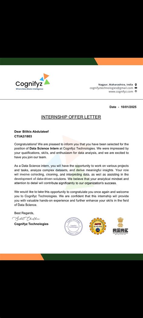 Datascience Internship Learningandgrowing Cognifyz Cognifyztech