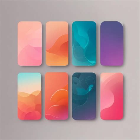 Abstract Colorful Vertical Backgrounds Vivid Gradient Backgrounds Set Of Colorful Screens For