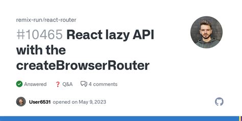 React Lazy API With The CreateBrowserRouter Remix Run React Router Discussion GitHub