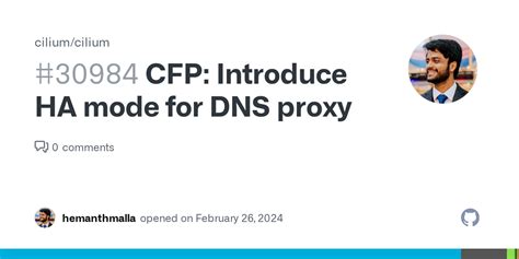 cfp introduce ha mode for dns proxy · issue 30984 · cilium cilium