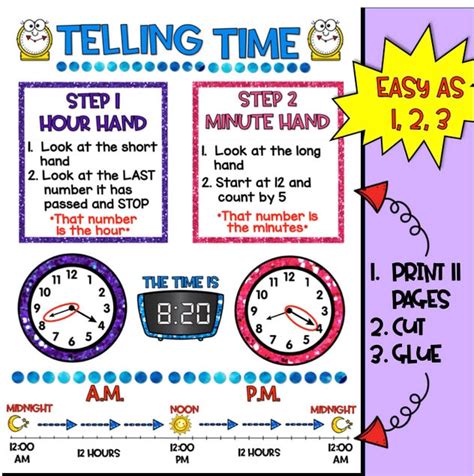 Telling Time Anchor Chart 2nd Grade Etsy