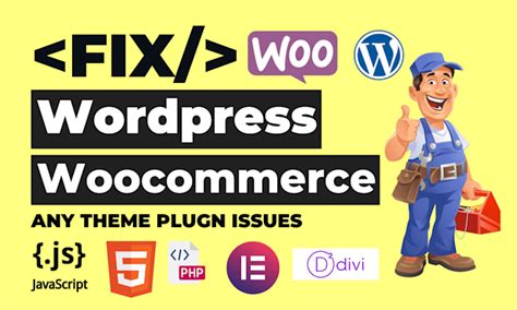 Fix Wordpress Issues Error Bug Html Css Elementor Pro Woocommerce By Raheelkhanwp Fiverr