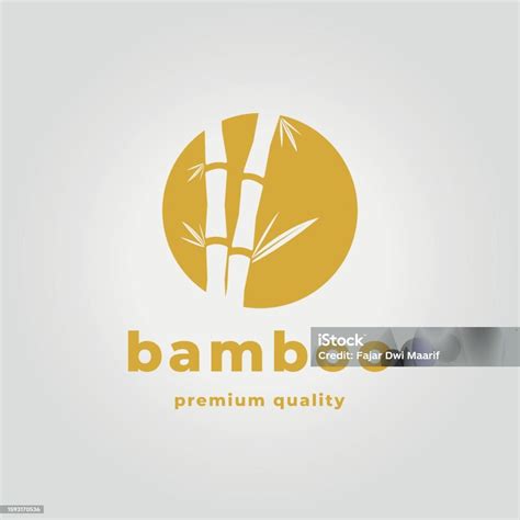 Lambang Minimalis Logo Bambu Vektor Logo Ilustrasi Bambu Dan Daun